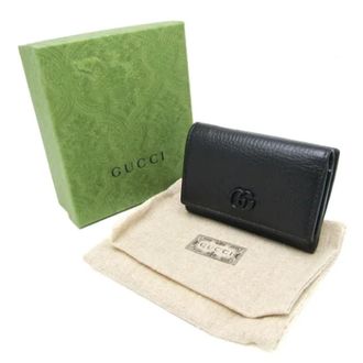 Gucci Portefeuille en cuir Pre-owned - Femme - Pre-owned - Noir - Taille: ONE Size