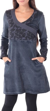 Purewonder Kleid Alternatives Samtkleid dr36 Grau XXL