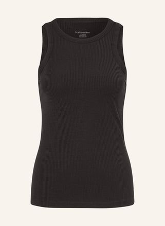 Icebreaker Tanktop Lotus Mit Merinowolle schwarz