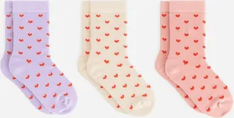 Arket Baumwollsocken 3er-Pack -Wei&szlig;