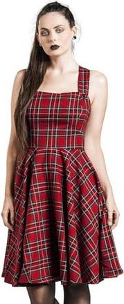 Hell Bunny Robe Salopette Irvine Femme Robe mi-Longue Rouge XXL