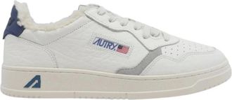 Autry Medalist Low Leder Shearling Sneaker - - Shoes - Herren - Wei&szlig; - 44 EU