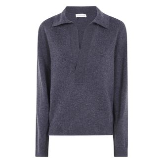 Victoria Beckham Polo-Kragen Pullover - - Knitwear - Damen - Grau - M