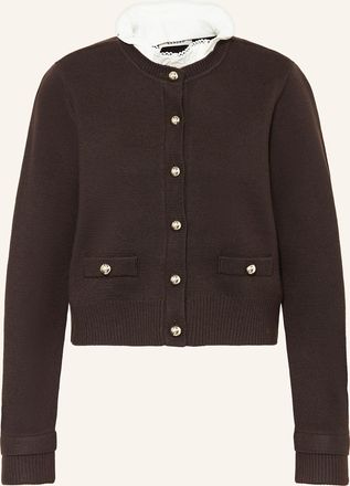 Sandro Sandro Strickjacke Mit Abnehmbarem Kragen braun