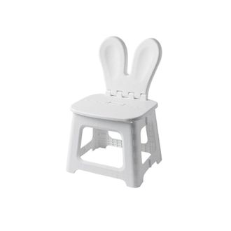 Generic Klappbarer Tritthocker mit R&uuml;ckenlehne f&uuml;r, Formsch&ouml;ner Klapphocker f&uuml;r Langen Sitzkomfort, Leichter Kunststoffhocker f&uuml;r (Hase M)