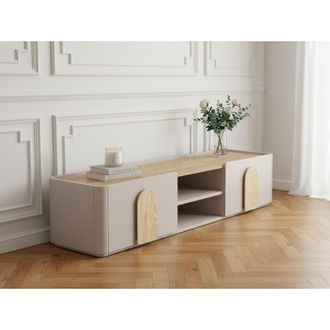 BOBOCHIC Meuble TV 1 porte 1 tiroir 170 cm ENYRA Beige