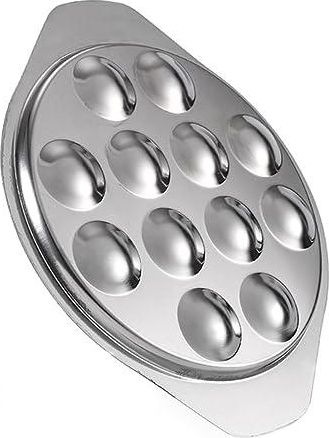 Garneck Assiette &agrave; Escargots Inoxydable 12 Compartiments En Acier Alimentaire Utilisation Domestique Et Professionnelle Plaque De Cuisson Fruits De Mer Ap&eacute;rit