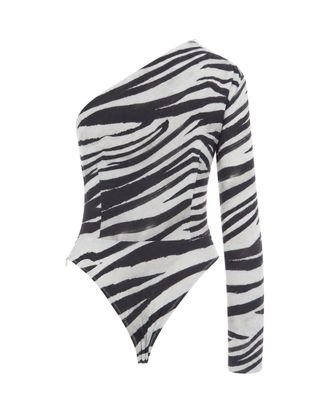 Patrizia Pepe Zebra Print Bodysuit - Black