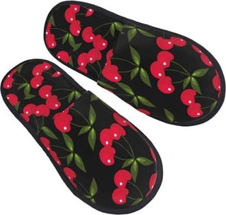 Generic Pantoufles De Voyage Cerise Peluche Pantoufles En Coton Lavables Chaussons Invit&eacute;s Pour Int&eacute;rieur Homme Invit&eacute; M