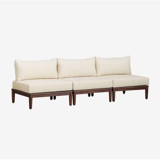 Sklum Sklum - 3-teilige modulare Sofa aus Akazie Giulia Creme-Beige