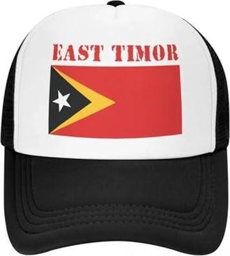 Generic Casquette de Baseball personnalis&eacute;e avec Drapeau du Timor Oriental Protection Solaire Unisexe Ajustable Style Trucker &eacute;t&eacute; Casquette Papa Cadeaux pour 