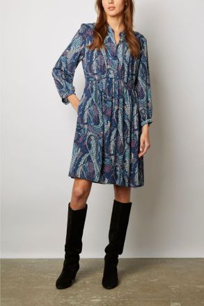 Gerard Darel Robe courte et fluide imprim&eacute; cachemire - JANICE - Electrique