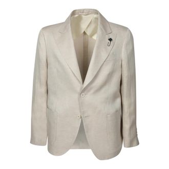 Lardini Elegante Jacke aus Leinenstoff - - Jackets - Herren - Beige - 2XL