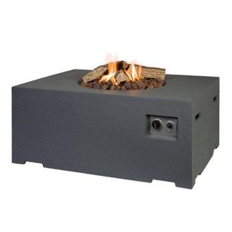 Happy Cocooning Mania Feuertisch 19,5 kW rechteckig gro&szlig; 107x80x46 cm Beton-Optik grau - Happy Cocooning