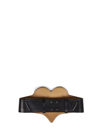 Vivienne Westwood Leather Heart Corset Belt - Black