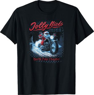 Trendy Apparel Christmas Jolly Nicks Cycle Club North Pole T-Shirt
