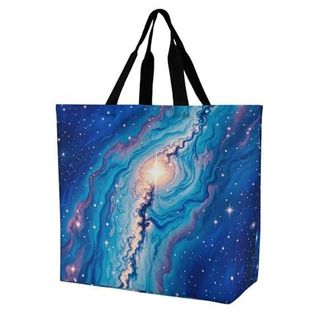 Generic Motif Galaxie Bleue Sac Cabas L&eacute;ger Sacs D&eacute;contract&eacute; Sac A Main Femme Pour Gym Shopping Plage