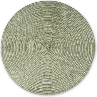Continenta Geflochtenes Tischset, graublau, &oslash; 38 cm, 1 St&uuml;ck, Natur-&auml;hnliche Kunstfaser, hitzebest&auml;ndiger Untersetzer, abwaschbar