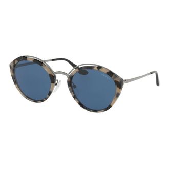Prada Metall Temple Evolution Sonnenbrille Grau Havana/Blau - - Accessories - Damen - Mehrfarbig - 53 MM