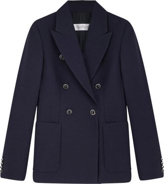 Max Mara Femme, Vestes, Bleu, Taille: 36 FR Blazer Crois&eacute;