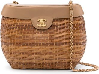 Chanel Schultertasche im Korbdesign - Braun