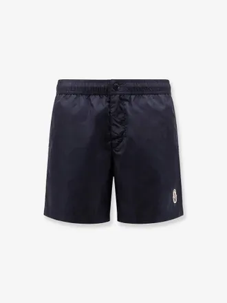 Moncler Nylon swim trunks with logo patch on the bottom - MONCLER - gender_Man