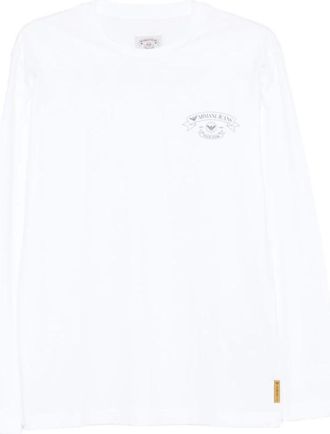 Emporio Armani Homme, Tops, Blanc, Taille: 3XL T-Shirt en jersey de coton stretch