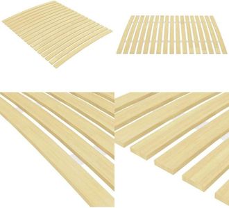 vidaXL Vidaxl - Lattenrost mit 17 Latten 100x200 cm - Holz Lattenrost - Lattenrost Massiv - Lattenrost Pappellhol - Bettenrahmen - Lattenrost Zum