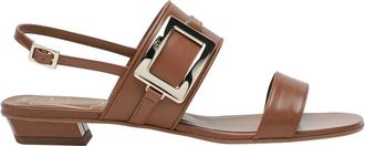 Roger Vivier Femme, Chaussures, Brun, Taille: 38 1/2 EU Metal Buckle Sandal 20