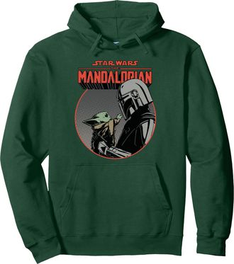 Star Wars The Mandalorian Mando und Grogu Retro Pullover Hoodie