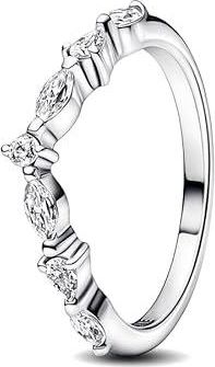 Pandora Pandora Timeless Bague Voeu Alternance Scintillante en argent sterling avec zircones cubiques transparentes, taille 48