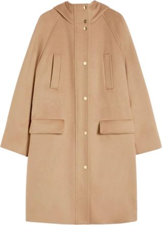 Max Mara Femme, Manteaux, Brun, Taille: 38 FR Parka en Laine de Chameau avec Doublure Luxepad