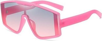 Generic Lunettes De Soleil Carr&eacute;es &Agrave; Monture Large For Hommes Et Femmes, Personnalis&eacute;es For Les F&ecirc;tes Et Les Photos.(Pink)