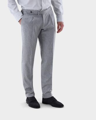 van Laack Hose aus Woll-Flanell mit Bundfalte
