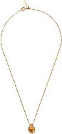 Ferragamo collier à pendentif cube (années 2000) - Or