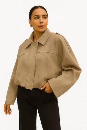 Worldclassca Lederimitatjacke Worldclassca Wildlederoptik Bomberjacke Zip Trench &Uuml;bergangs Blouson Neue Kollektion - Stilvolle und gem&uuml;tliche Mode f&uuml;r Damen