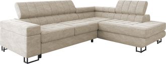Mirjan24 Ecksofa Laris, Polsterecke mit Schlaffunktion und Bettkasten, Eckcouch, Polstersofa, Couch, L-Form Sofa, Polstergarnitur, Wohnlandschaft, Bettsofa (Na