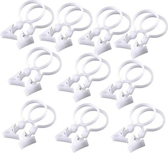 Tendycoco 10st Aufhängen Von Gardinen Gardinenhaken Hochleistungsvorhangclips Gardinen Klammer Mit Ring Hängenden Haken Vorhang Vorhangclips Aus Kunststoff Vorh