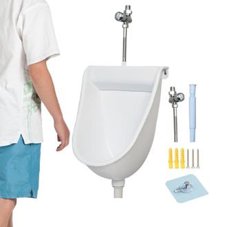 Generic Wandtoilette | Wandmontiertes Herren-Toilette mit Sp&uuml;lung | Urinal Mit Wandbefestigung - Geeignet F&uuml;r Outdoor, Zuhause, Studentenwohnung, Garten, Apar