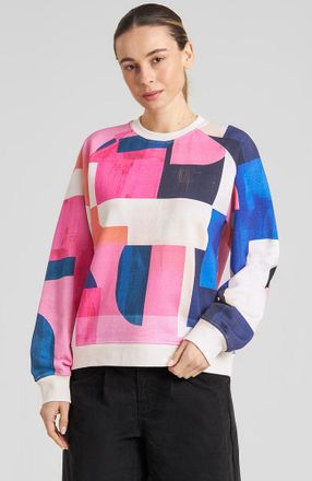 Dedicated Damen vegan Sweatshirt Ystad Abstrakt Block Multicolor