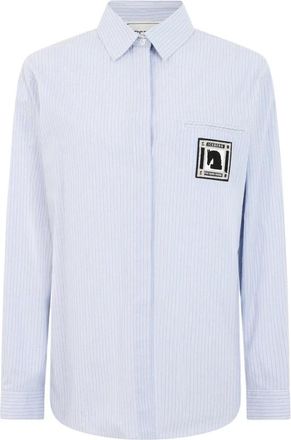 Iceberg Chemise en popeline de coton - Femme - Blouses et Chemises - Bleu - Taille: 36 FR