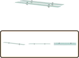 vidaXL Étagères murales 2 pcs Verre 90 x 10 cm 8 mm - Etagere Murale - Étagère Design - Étagère Verre - Étagère Transparente - Étagère Salon