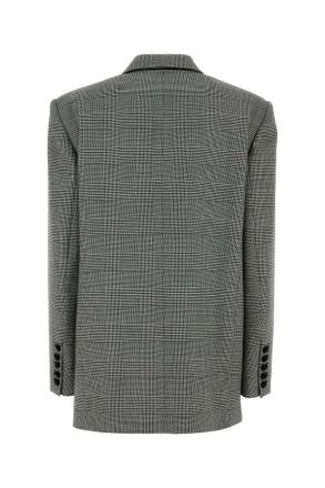 Balmain Womens Wales Blazer Gray Virgin Wool Polyamide Blazers