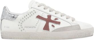 Premiata Stevend 7607 Sneakers mit Nieten - Weiß