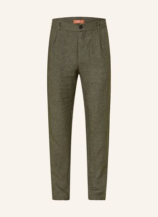 Cruna Cruna Leinenhose Extra Slim Fit gruen