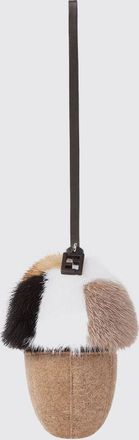 Fendi Schl&uuml;sselanh&auml;nger aus Nerzfell und Wolle mit abstraktem Design