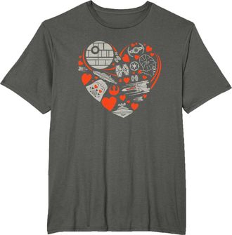 Star Wars Valentines Day Heart Galaxy T-Shirt