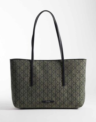 Calvin Klein Cabas avec embl&egrave;me et pochette - Noir