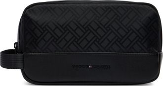 Tommy Hilfiger Kosmetiktasche Tommy Hilfiger Th Nylon Jacquard Washbag AM0AM14508 Schwarz