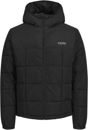 Jack & Jones Plus Size Jjben Square Veste à Capuche Pls Jacket, Noir, XXXXXL Homme